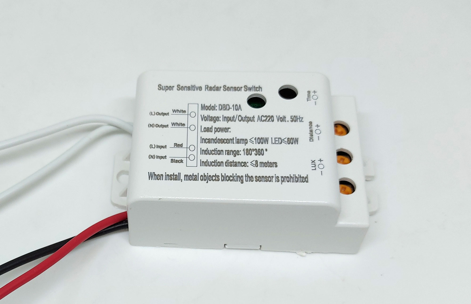 Super Sensitive Radar Sensor Switch 220 Volt AC 200 Watt Load » DiscoverBD
