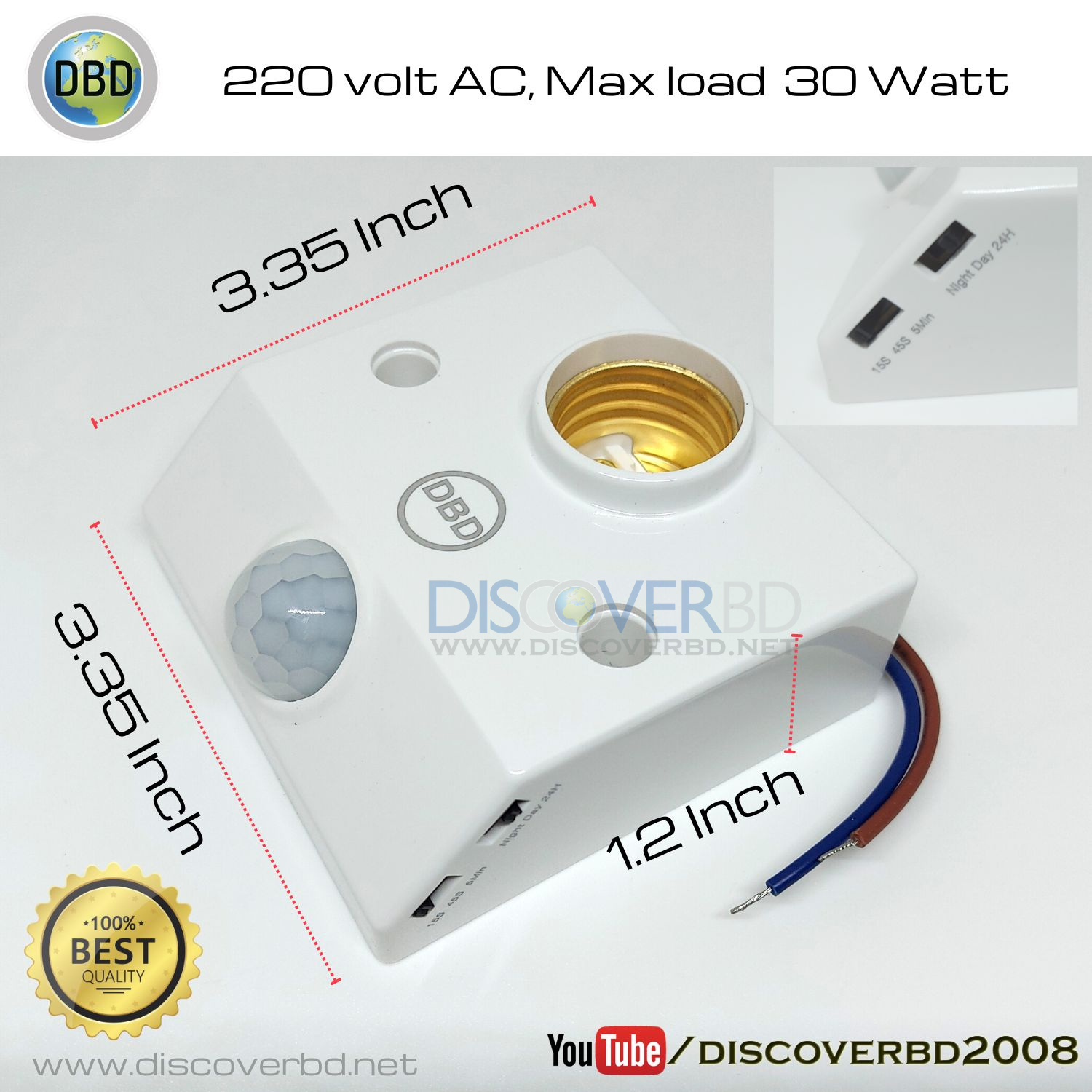 New version PIR Motion Sensor Light Holder E27 » DiscoverBD