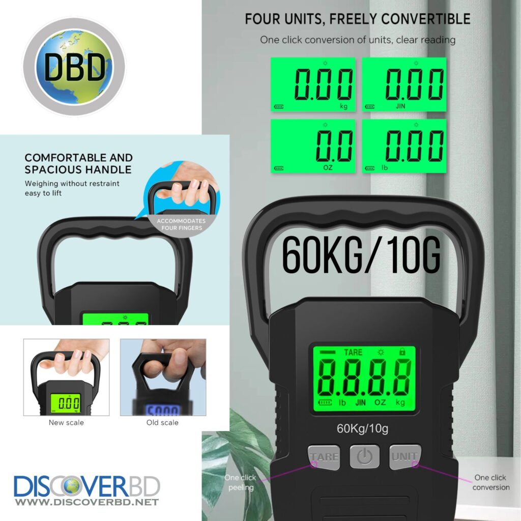 60kg Digital Luggage Scale » DiscoverBD